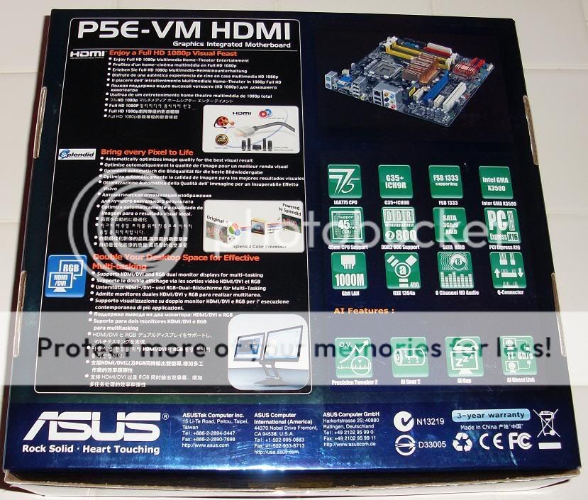 [FS] - Asus P5E-VM HDMI w/ Noctua NC-U6 northbridge heatsink ...