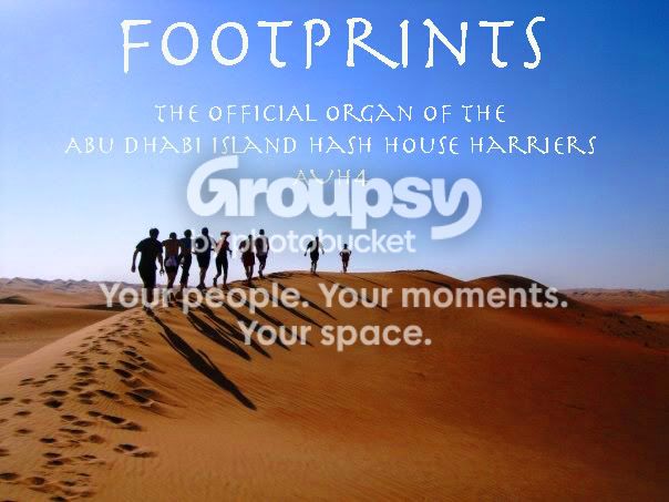 Abu Dhabi Island hash house harriers Footprints | Abu Dhabi Island Hash ...