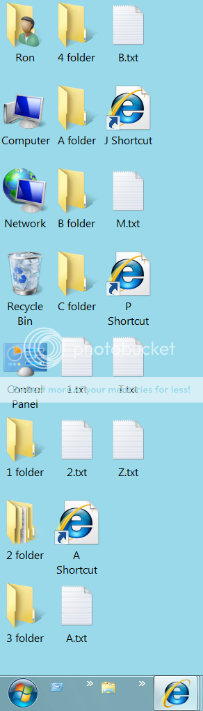 Desktop Sort By Name DOES NOT WORK! Selecting once should alphabetize ...